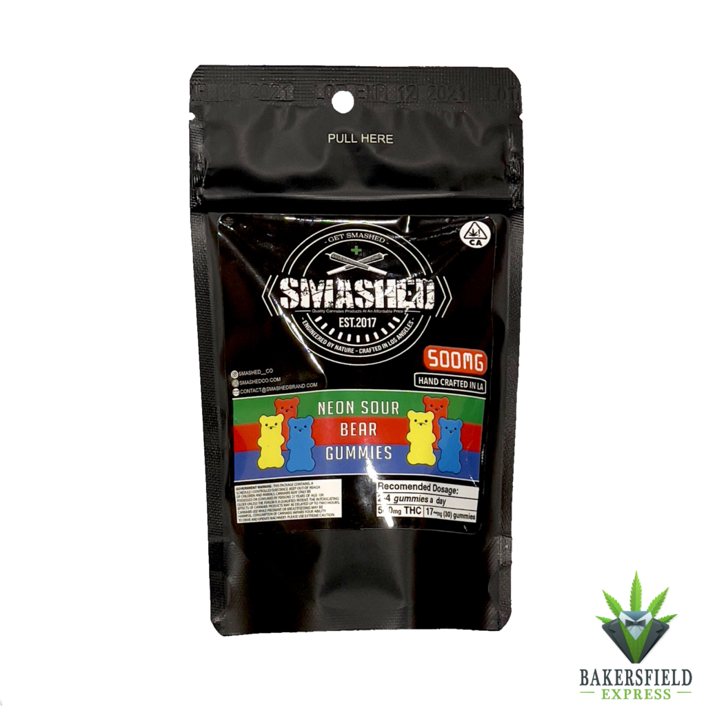 Smashed Gummy NEON BEARS 500mg – Bakersfield Express